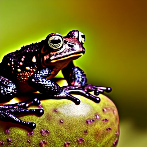 Stable Diffusion prompt: a toad hugging a black fig with ...
