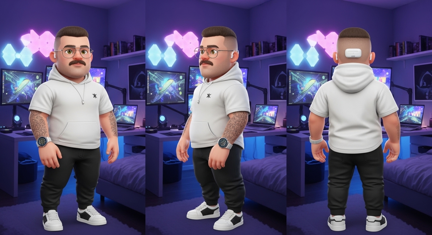 Google Imagen prompt: Create a semi-realistic male avatar...