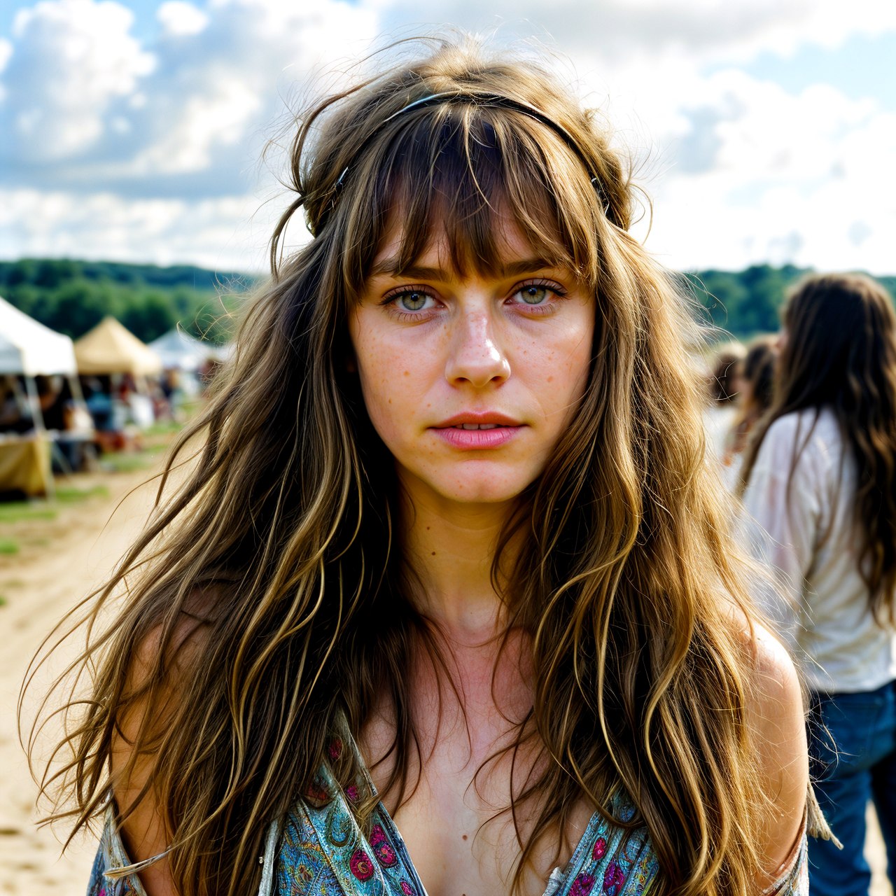 Stable Diffusion prompt: epic realistic, 1969 woodstock m...