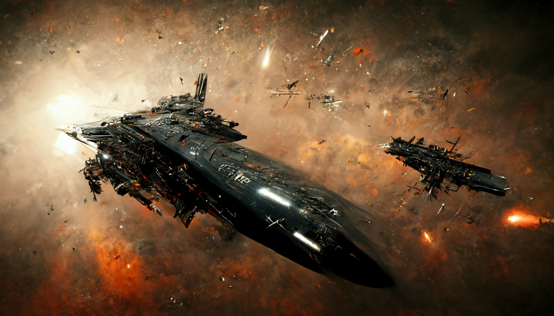 Midjourney prompt: hyper realistic spaceship, photo, extr...