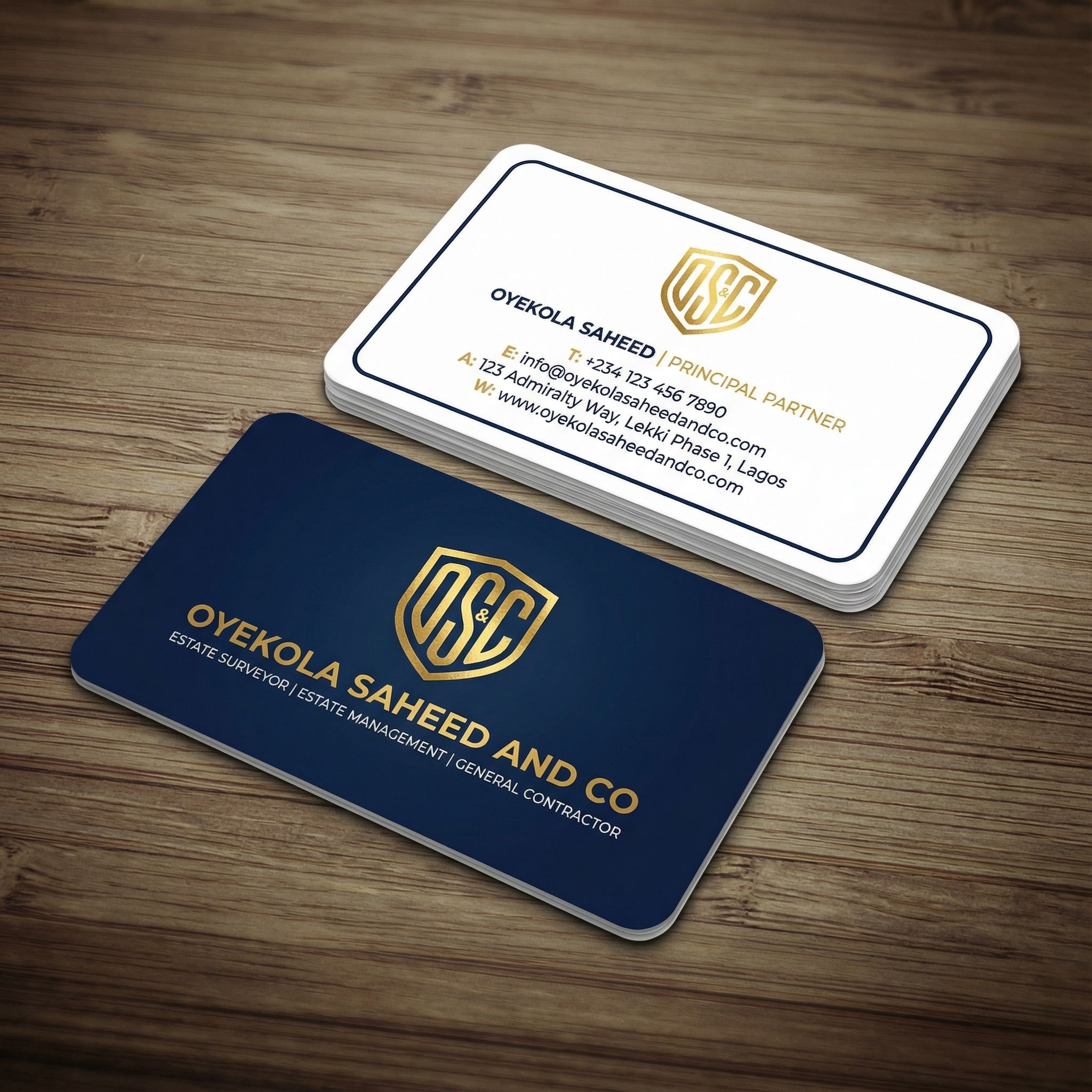 Nano Banana prompt: Luxury corporate business card design...