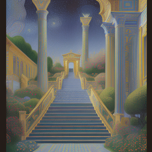 DreamShaper prompt: Led Zeppelin´s Stairway to heaven", f...