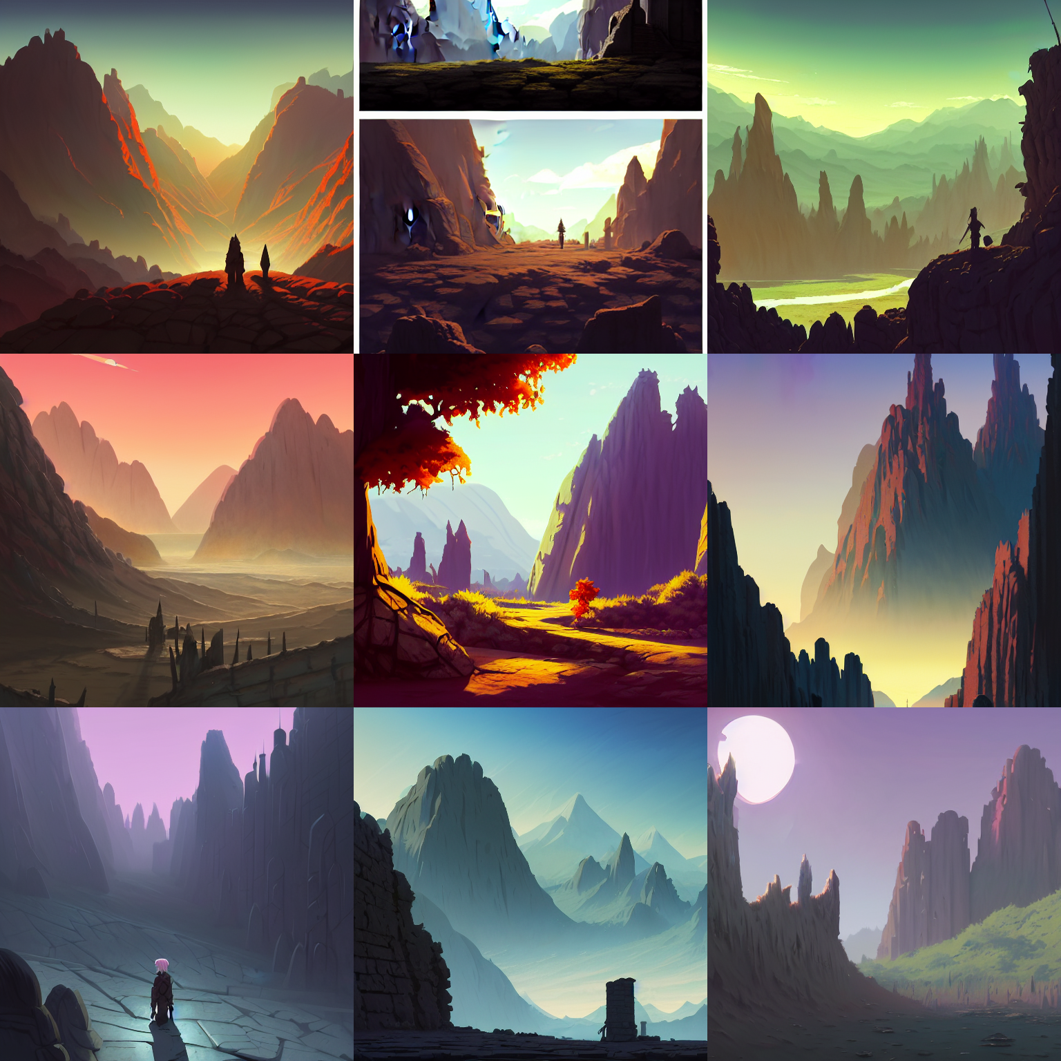 Stable Diffusion prompt: matte painting scenery, ancient ...
