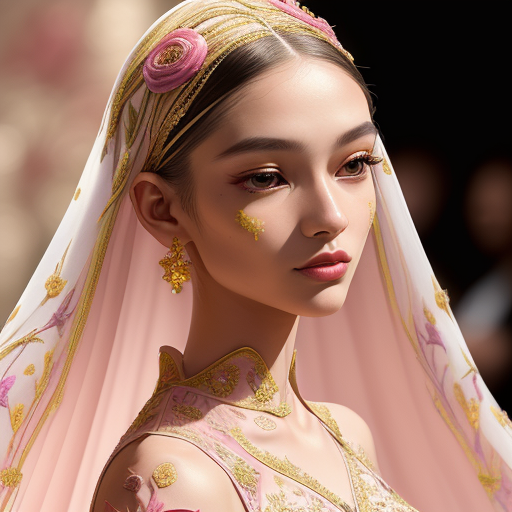 DreamShaper prompt: A beautiful woman wearing an exquisit...