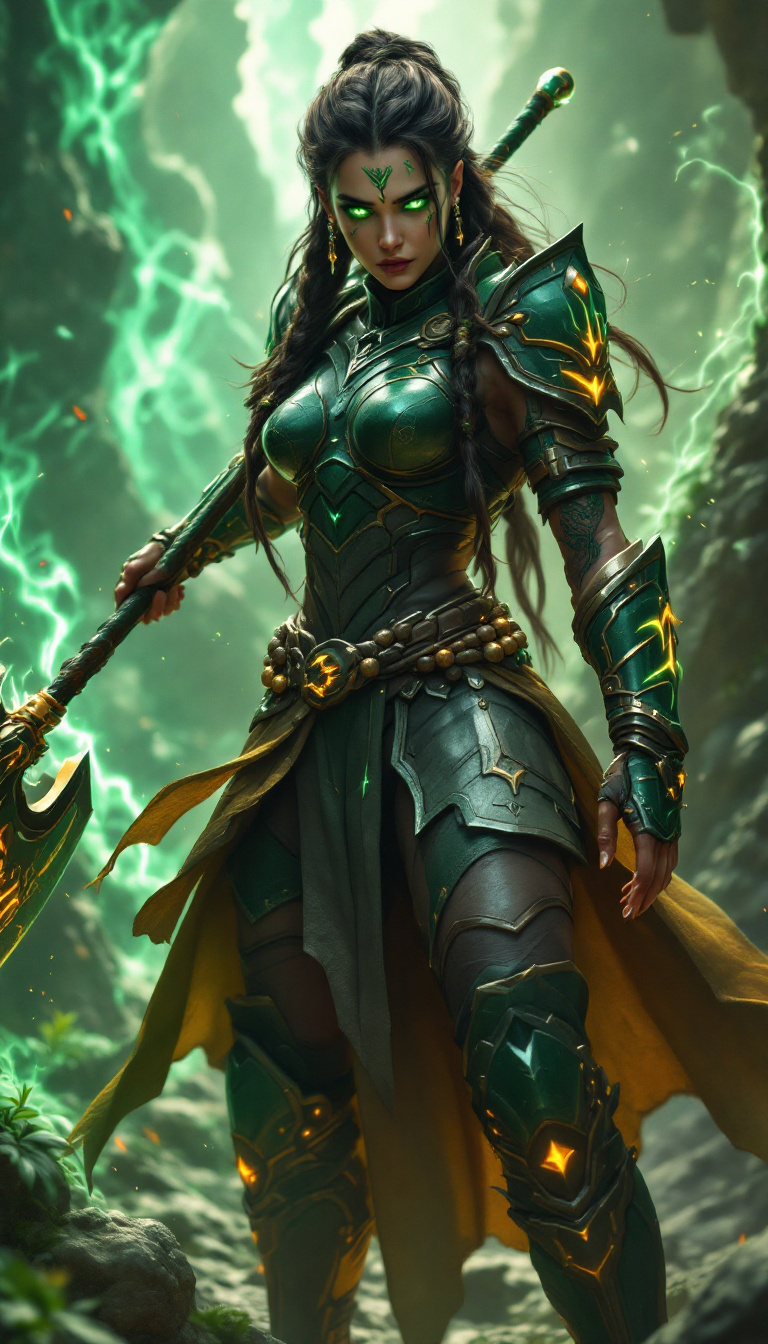 FLUX prompt: An ultra-realistic, full-body action shot of...