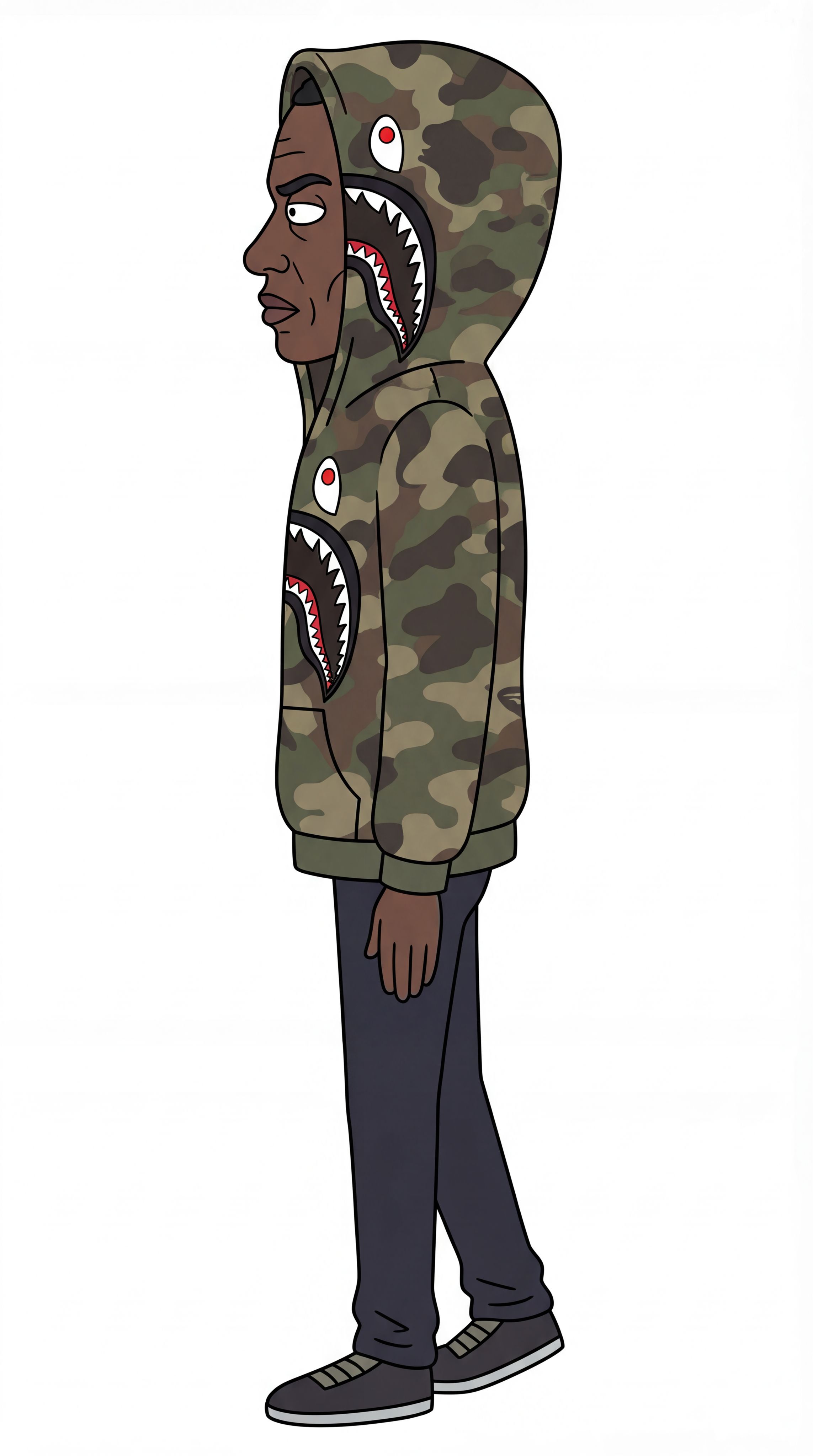 Nano Banana prompt: Full body character design, strict 90...