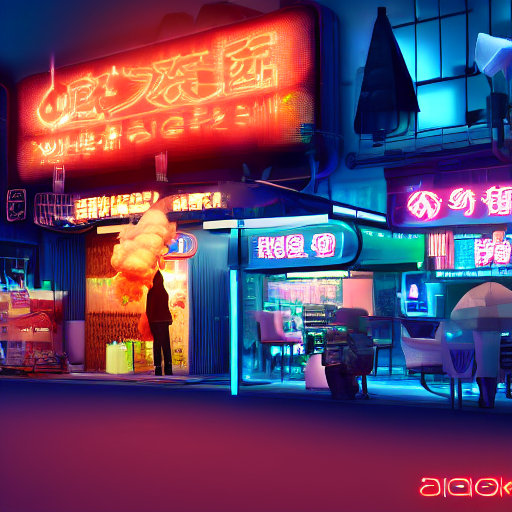 Stable Diffusion prompt: cyberpunk futuristic tempura foo...