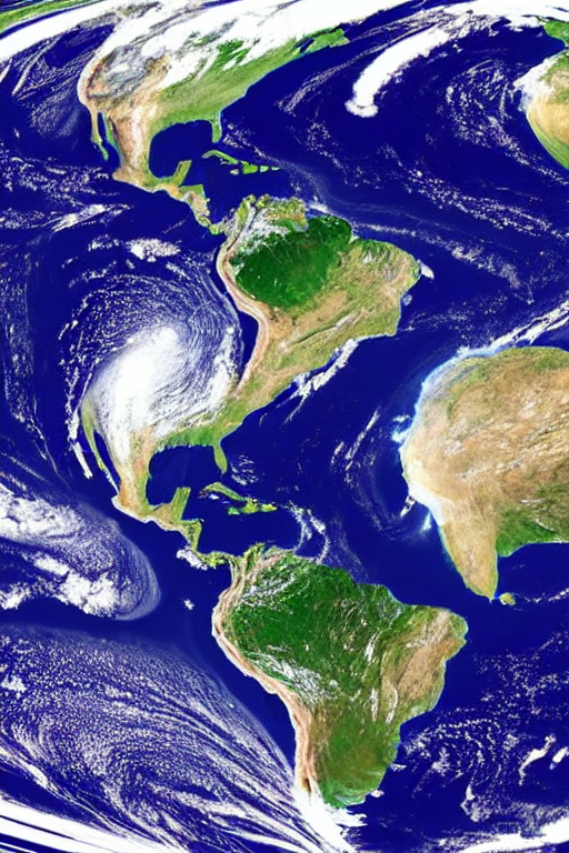 Stable Diffusion prompt: A satellite image of the Earth i...
