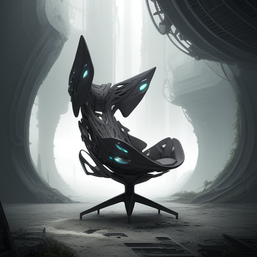 DreamShaper prompt: Visual of a future biomimetic chair r...
