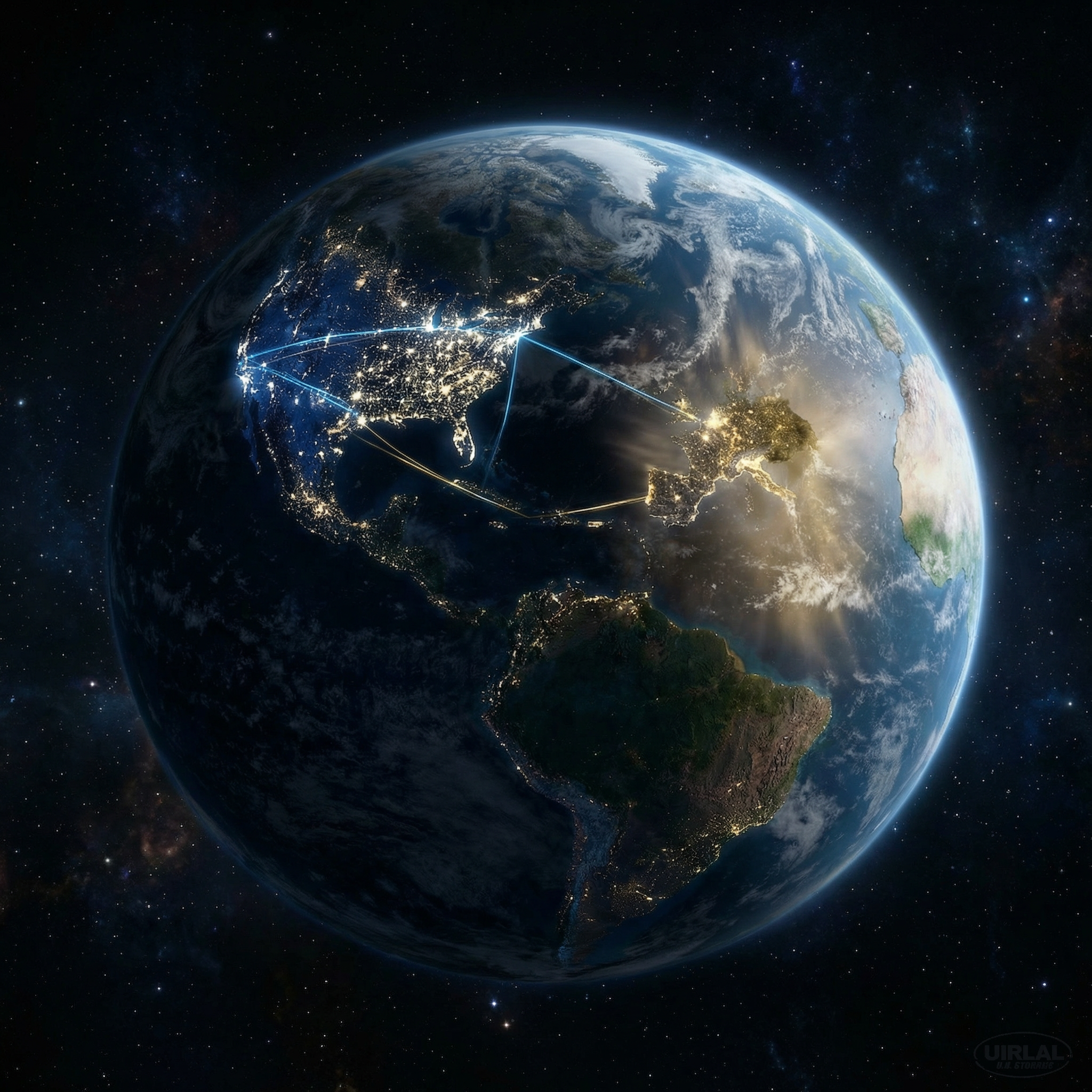 Nano Banana prompt: Orbital view of Earth from space, Wes...