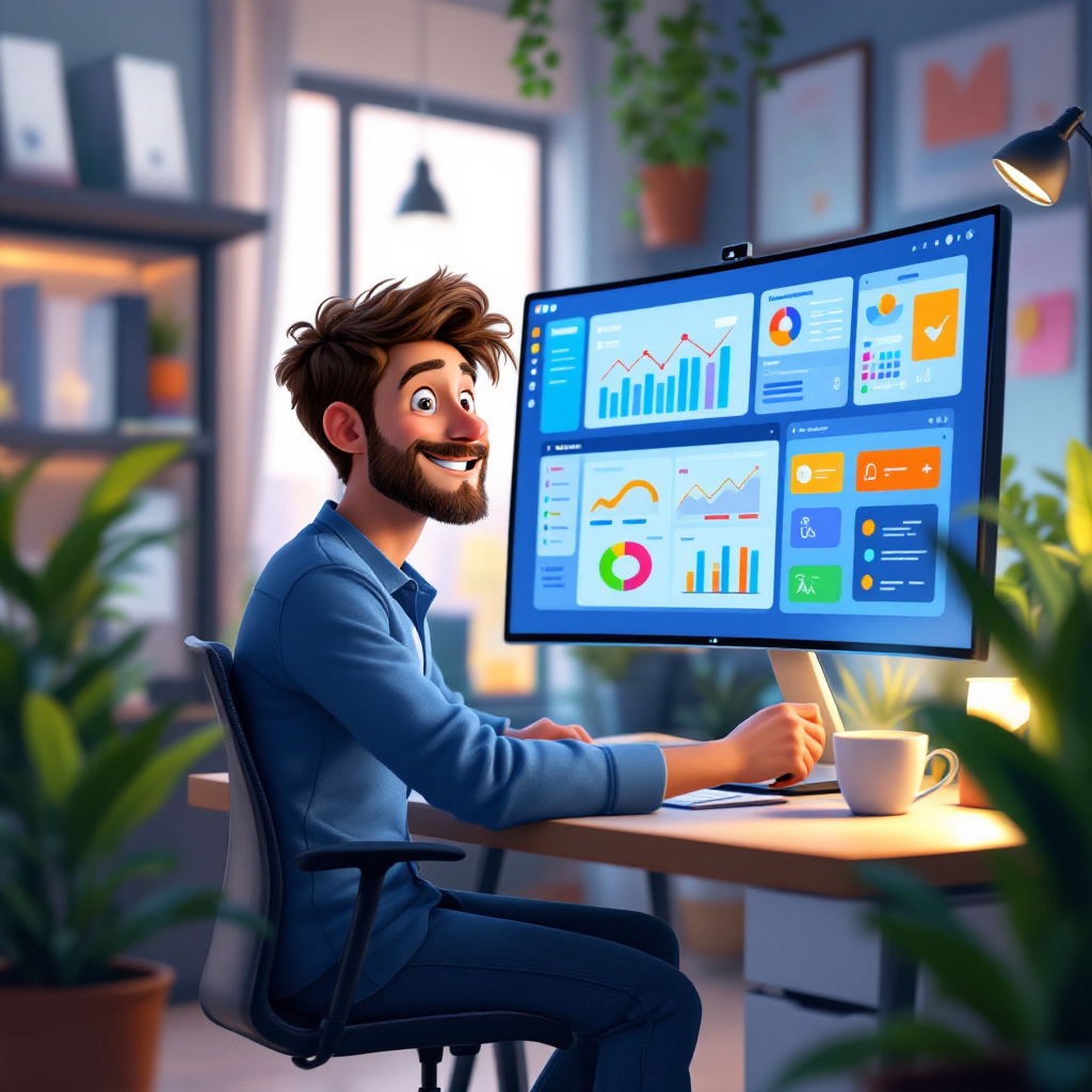 FLUX prompt: Create a Pixar-style digital illustration of...