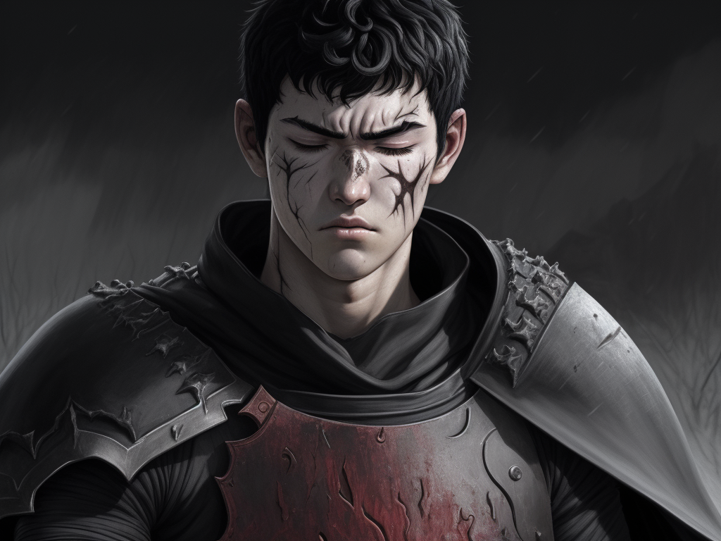 DreamShaper prompt: portrait of guts \(berserk\), 1boy, b...
