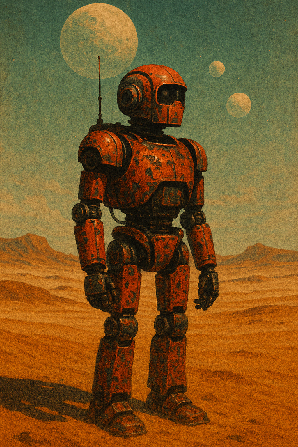 ChatGPT Image prompt: Create a retro-futuristic style ima...