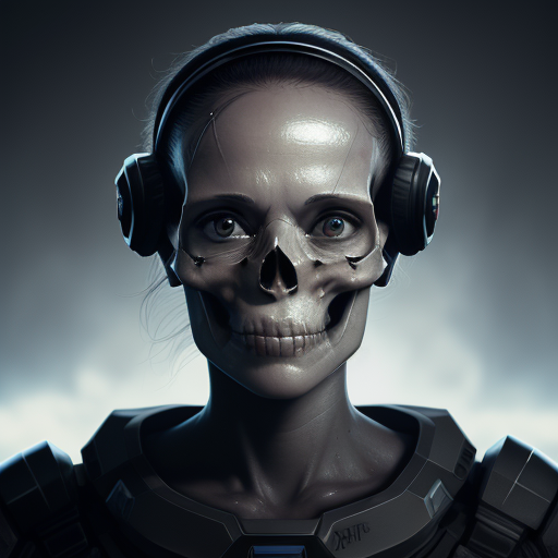 DreamShaper prompt: skull, epic cinematic 8k face resolut...
