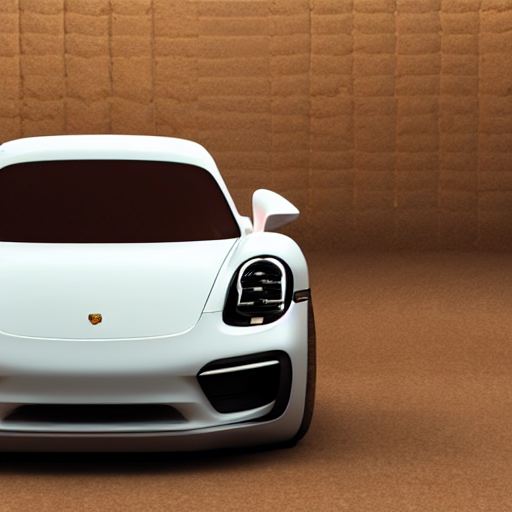 Stable Diffusion prompt: Porsche car made of bread, conce...