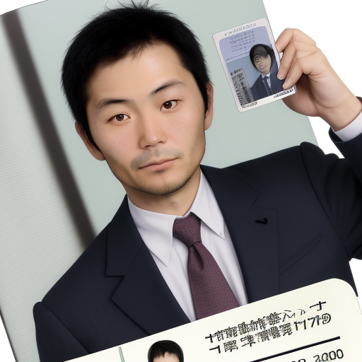 DreamShaper prompt: A passport photo of a 40-year-old Jap...