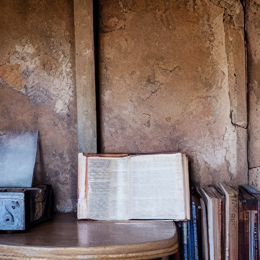 Stable Diffusion prompt: In the background of the portrai...