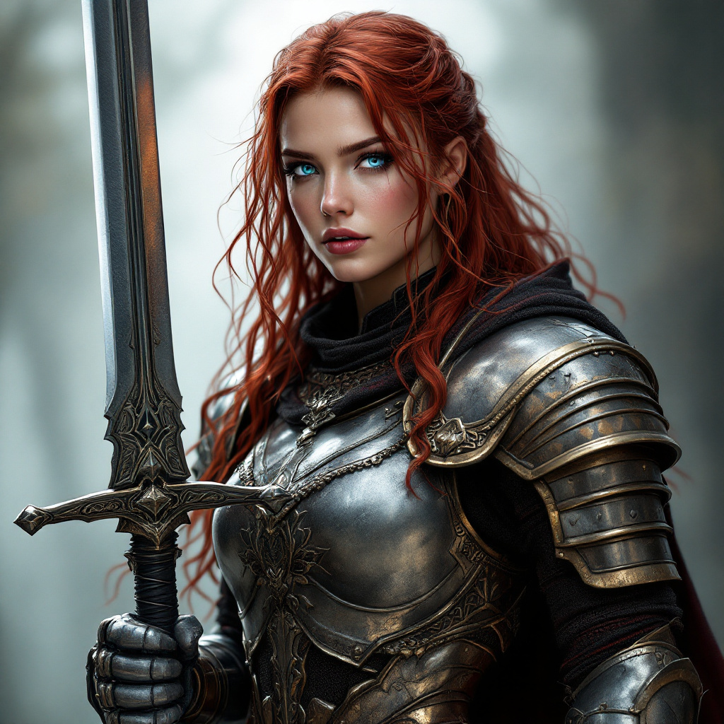 FLUX prompt: A striking, young and Beautiful warrior prin...