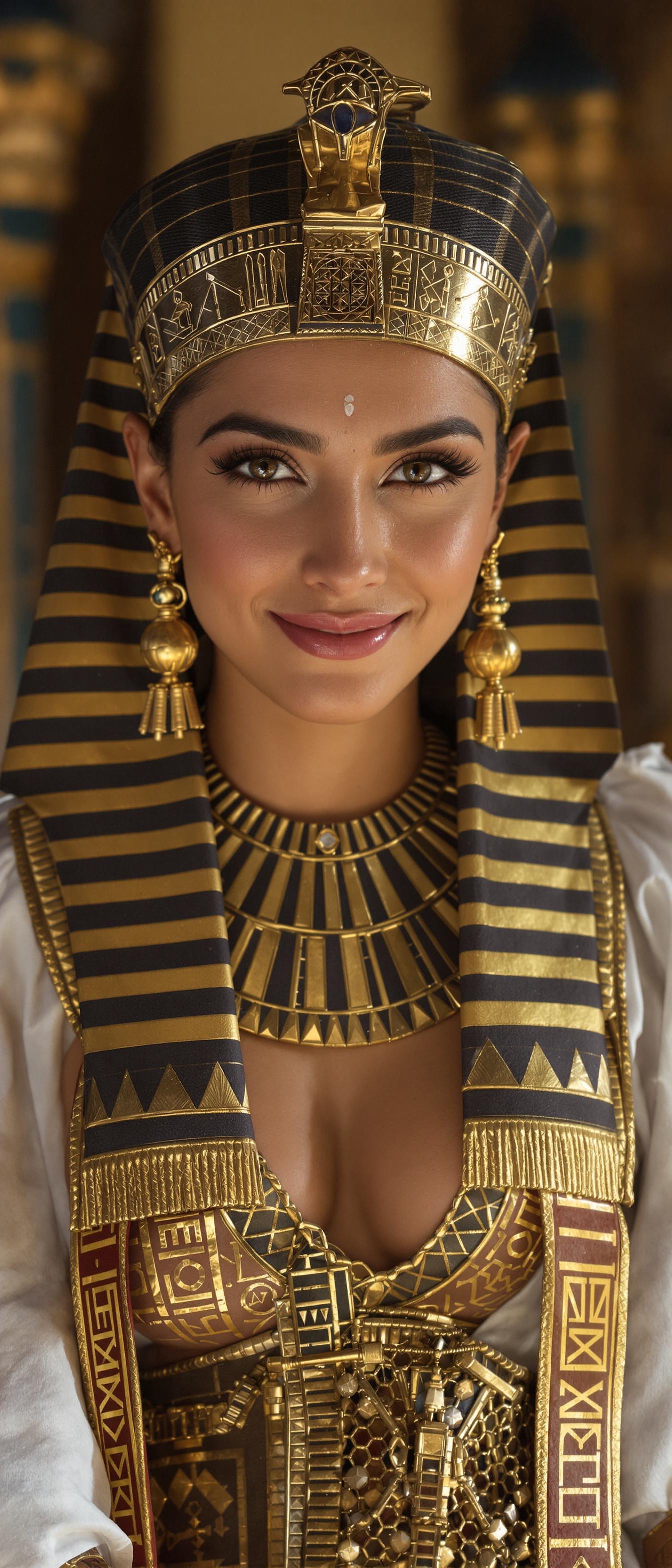 FLUX prompt: A photo of a 20 year old a egypt queen with ...