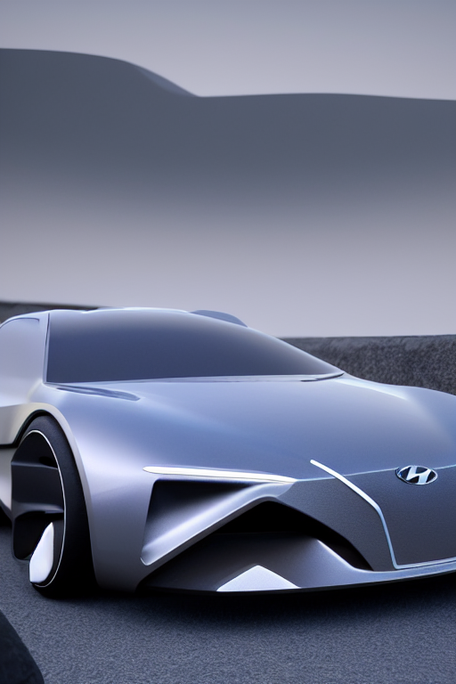 Stable Diffusion prompt: Hyundai angular concept car, 3d ...