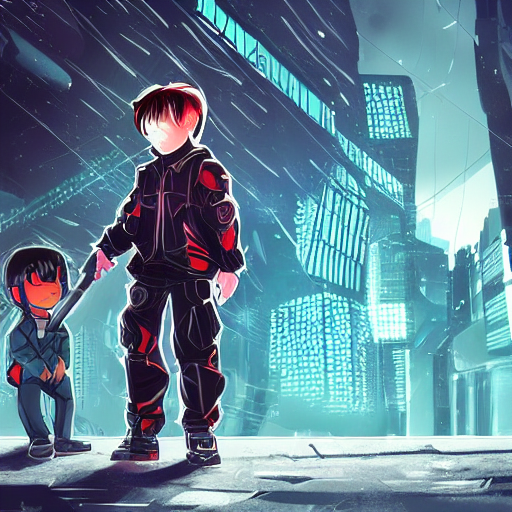 Stable Diffusion prompt: Small boy looking angry and cute...