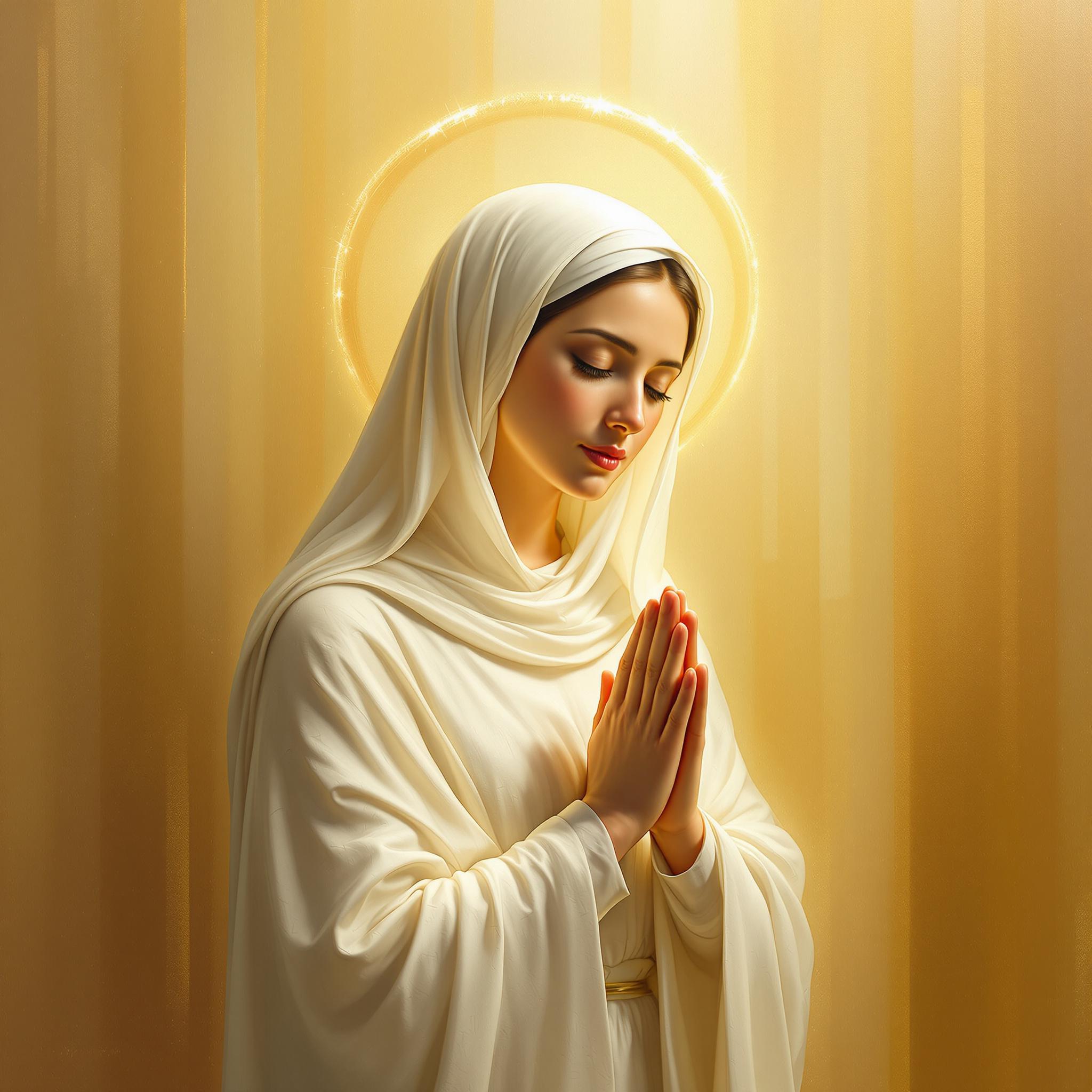 FLUX prompt: A spiritual painting of the Virgin Mary, por...