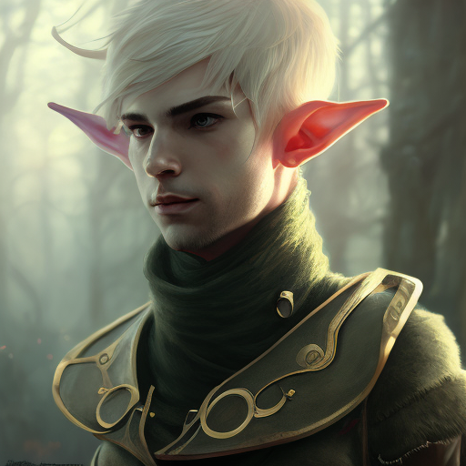 Openjourney prompt: Portrait male elf dressed in military...