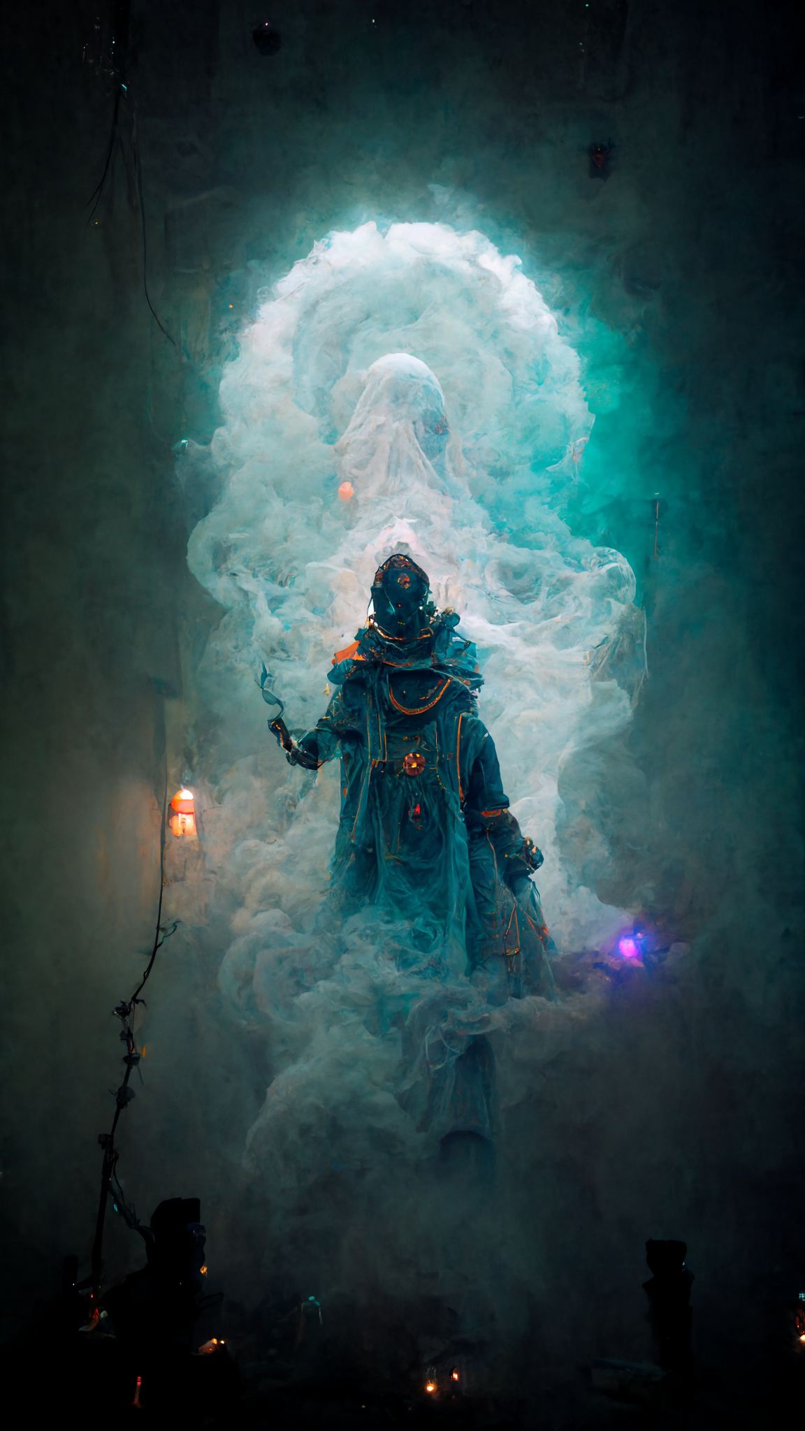 Midjourney prompt: character concept, cosmic void wizard,...
