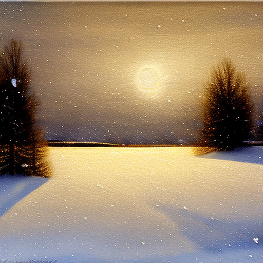 Openjourney prompt: snow storm at night. ice crystals fal...