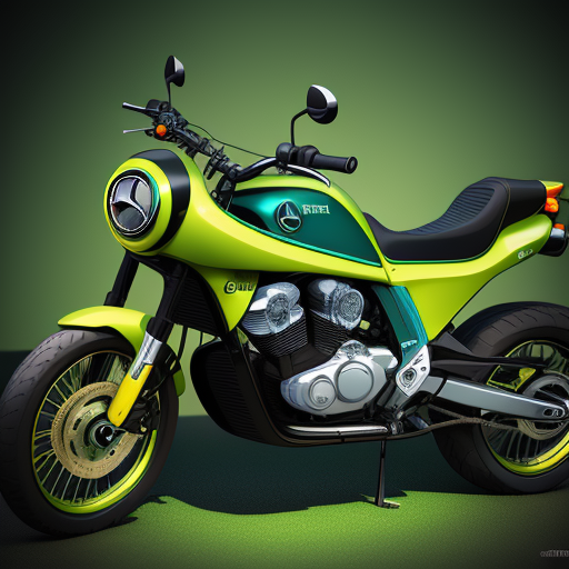 DreamShaper prompt: logo icon, 3d, bike & mercedes benz h...