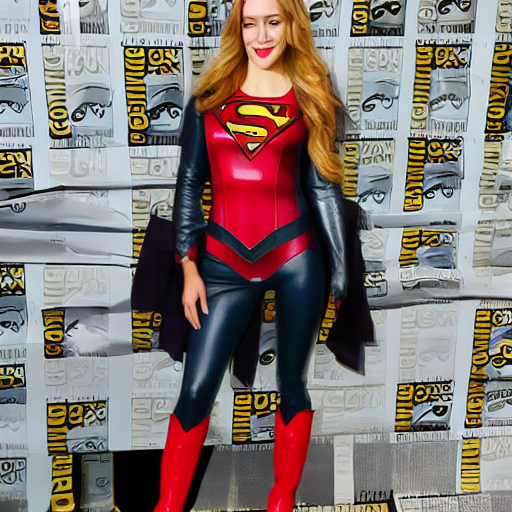 Stable Diffusion prompt: actress Sasha Calle wearing Supe...