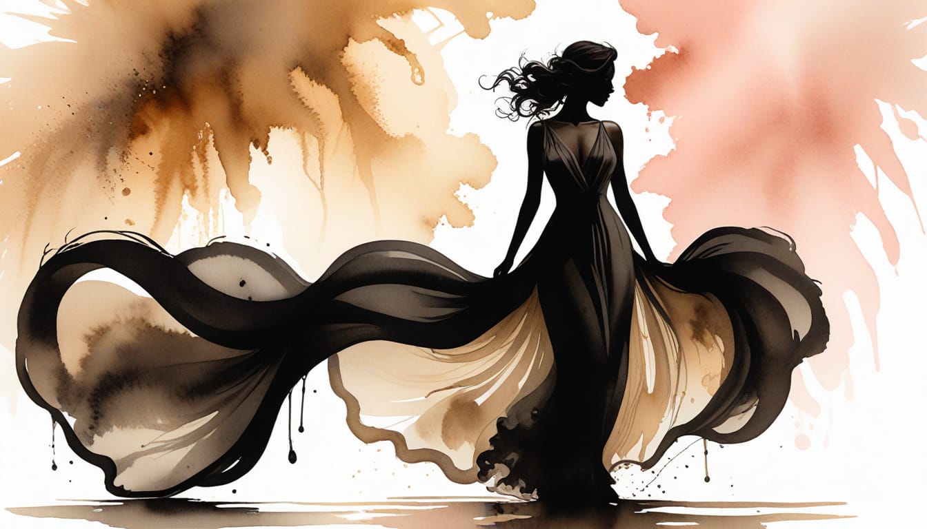 Stable Diffusion prompt: ink wash painting, Silhouette, D...