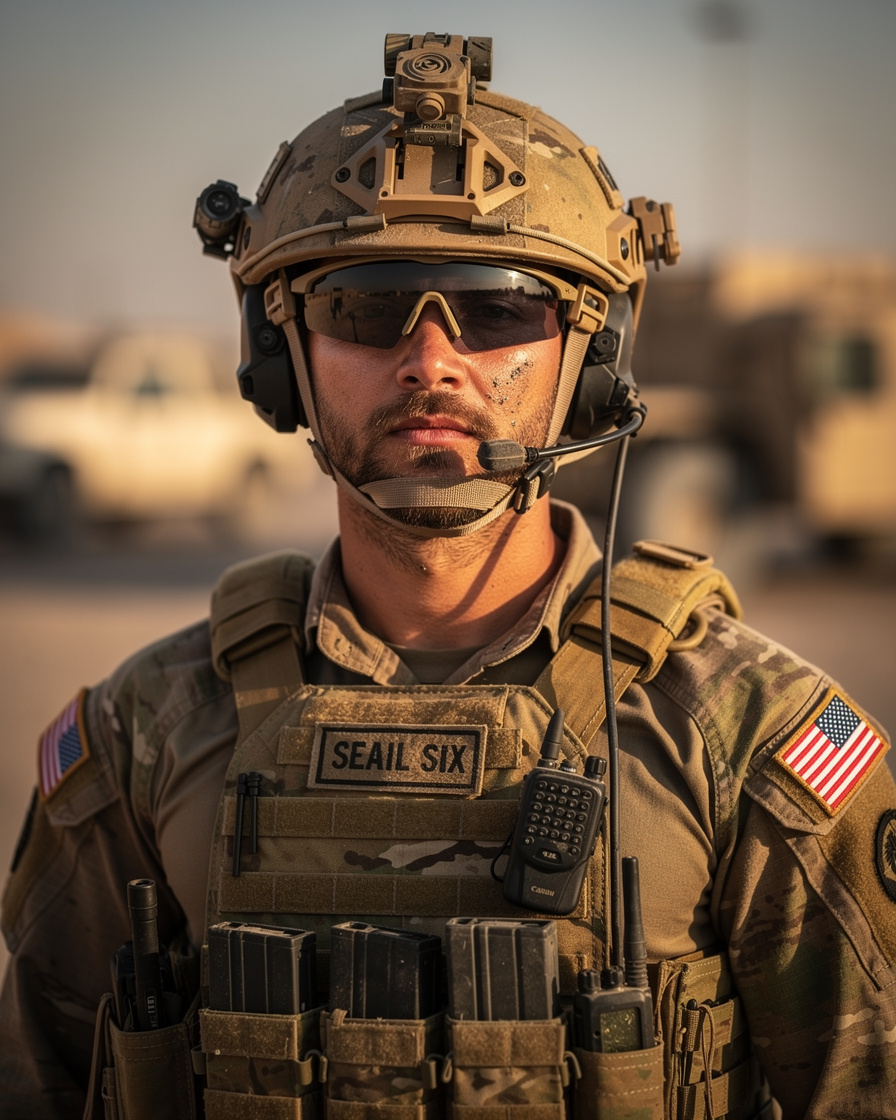FLUX prompt: SEAL Team Six Operator, shot on a Canon A7 I...