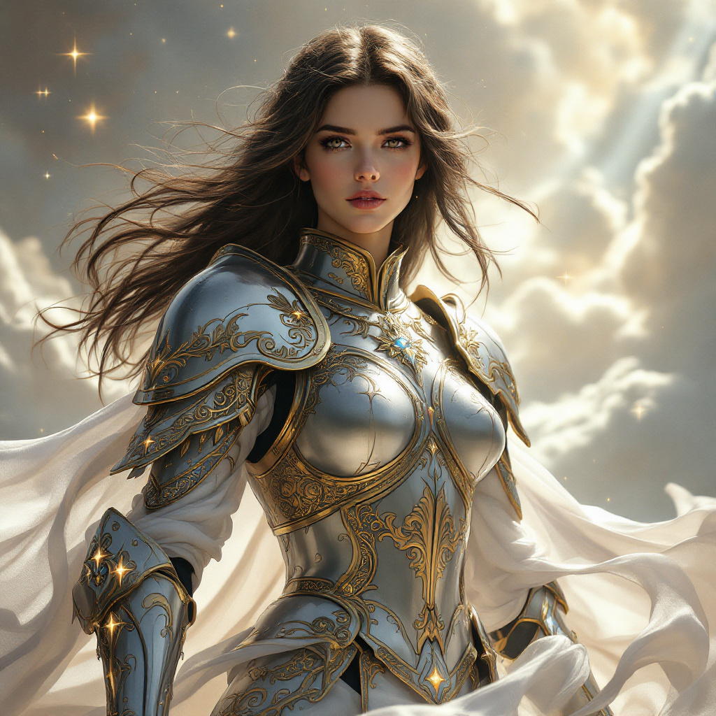 FLUX prompt: A stunningly beautiful, ethereal goddess mus...