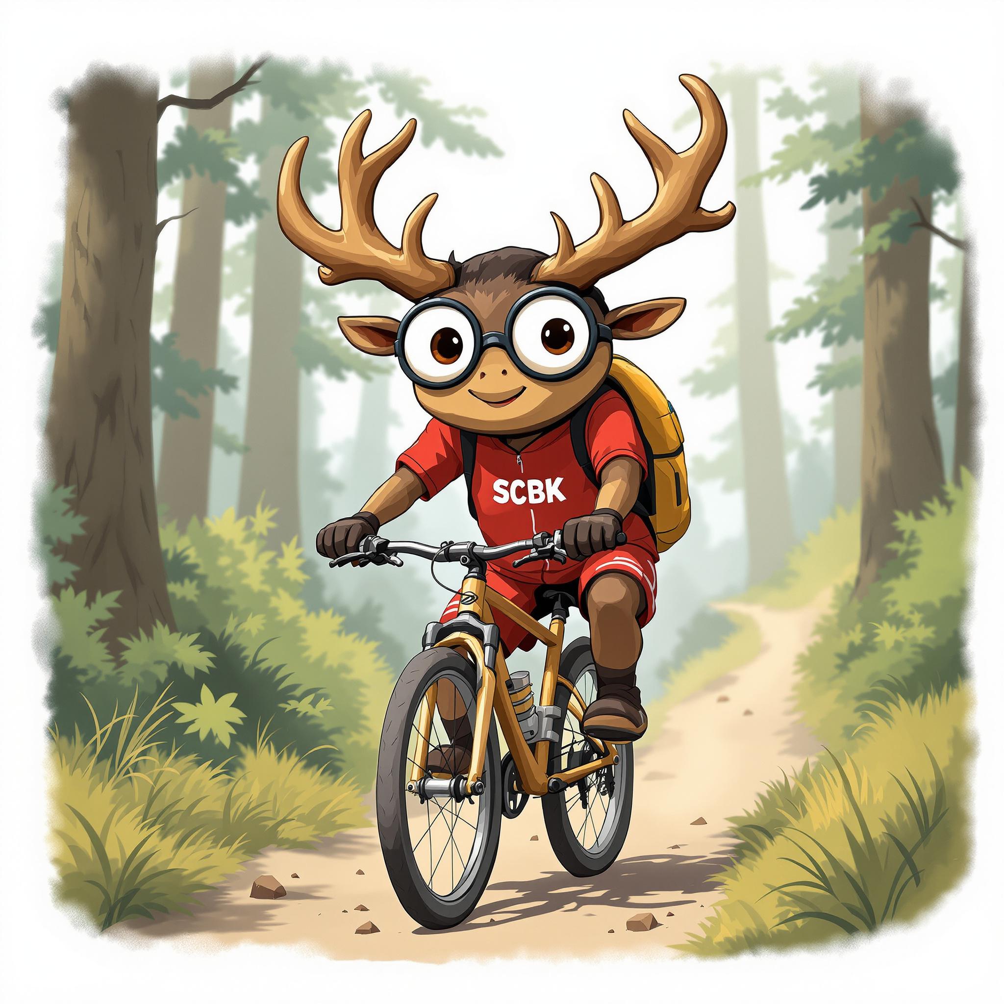 FLUX prompt: A cute, friendly anthropomorphic stag beetle...