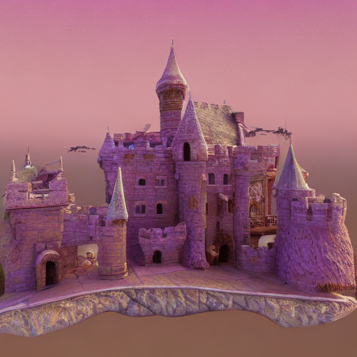 Stable Diffusion prompt: castle curved in crystal in a cr...