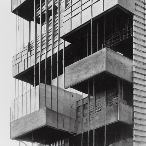 Stable Diffusion prompt: Japanese brutalist concrete flyi...