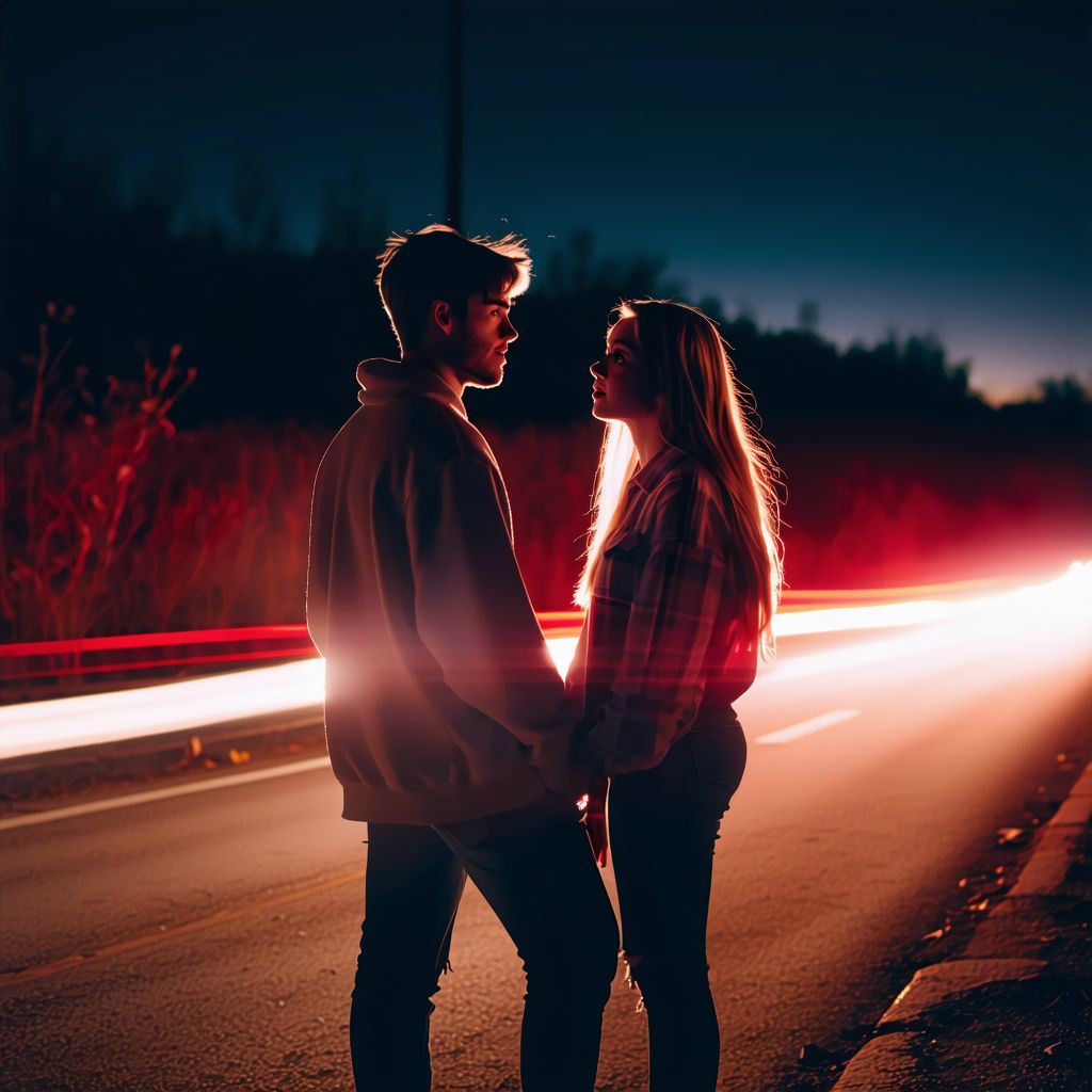 Stable Diffusion prompt: an couple who fight and standing...