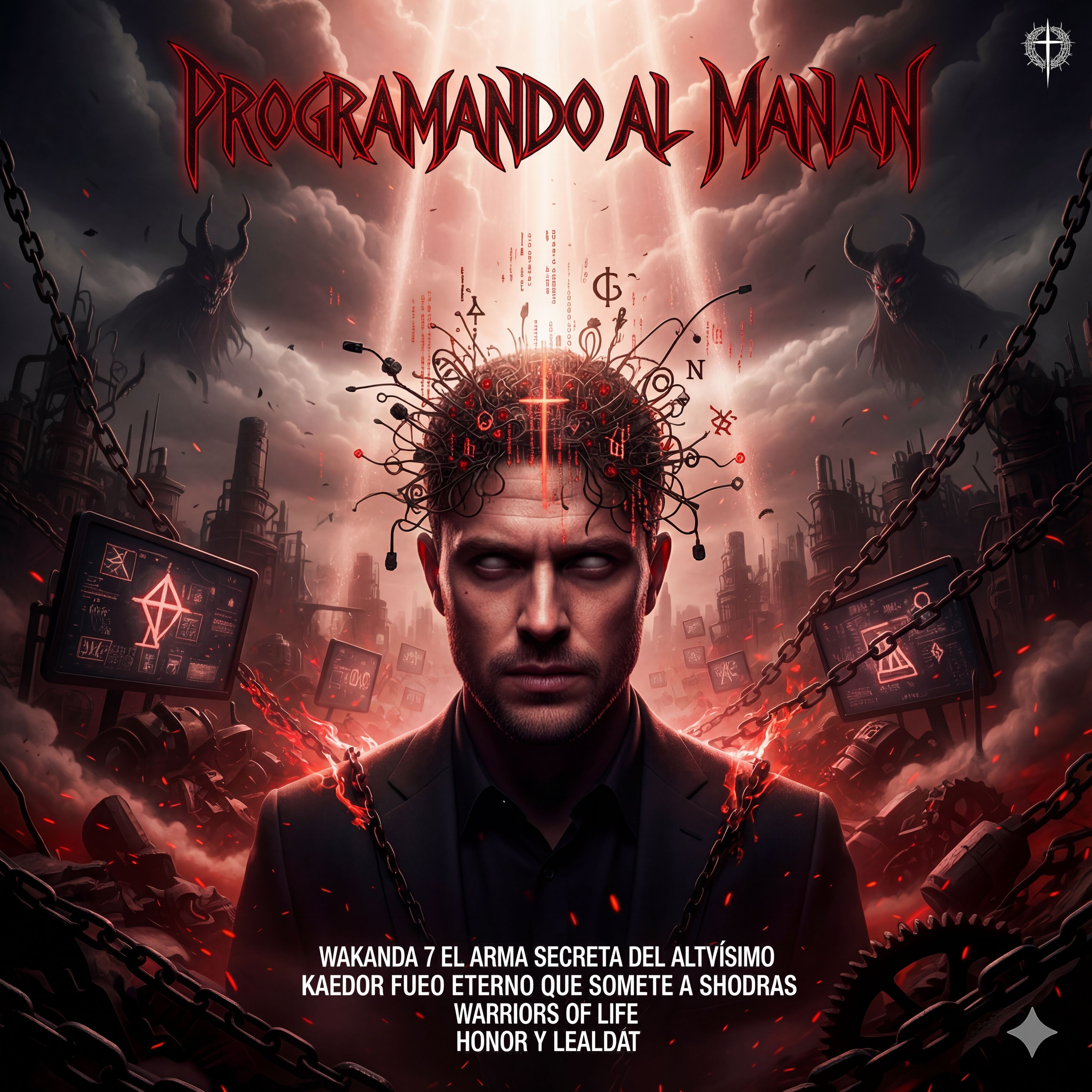 Nano Banana prompt: Ultra realistic heavy metal album cov...