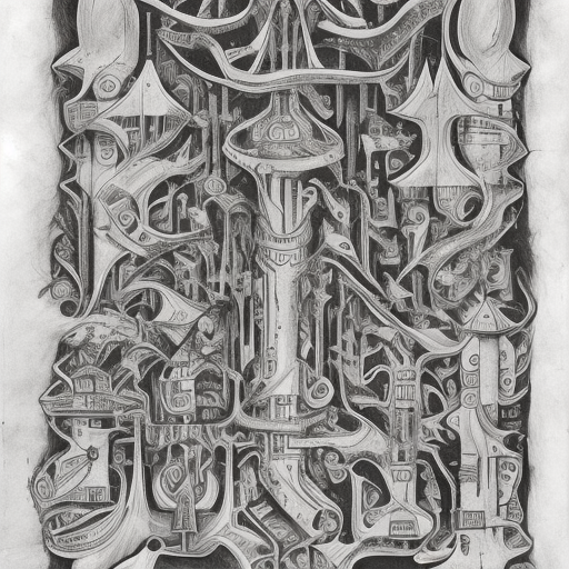 Openjourney prompt: detailed with notes, ink sketch of me...