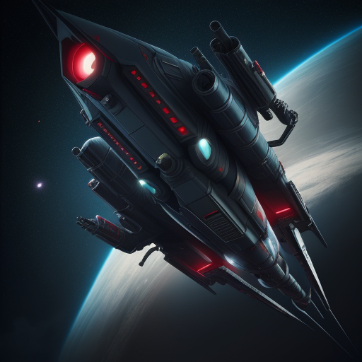 DreamShaper prompt: Captain Harlock's spaceship, space pi...