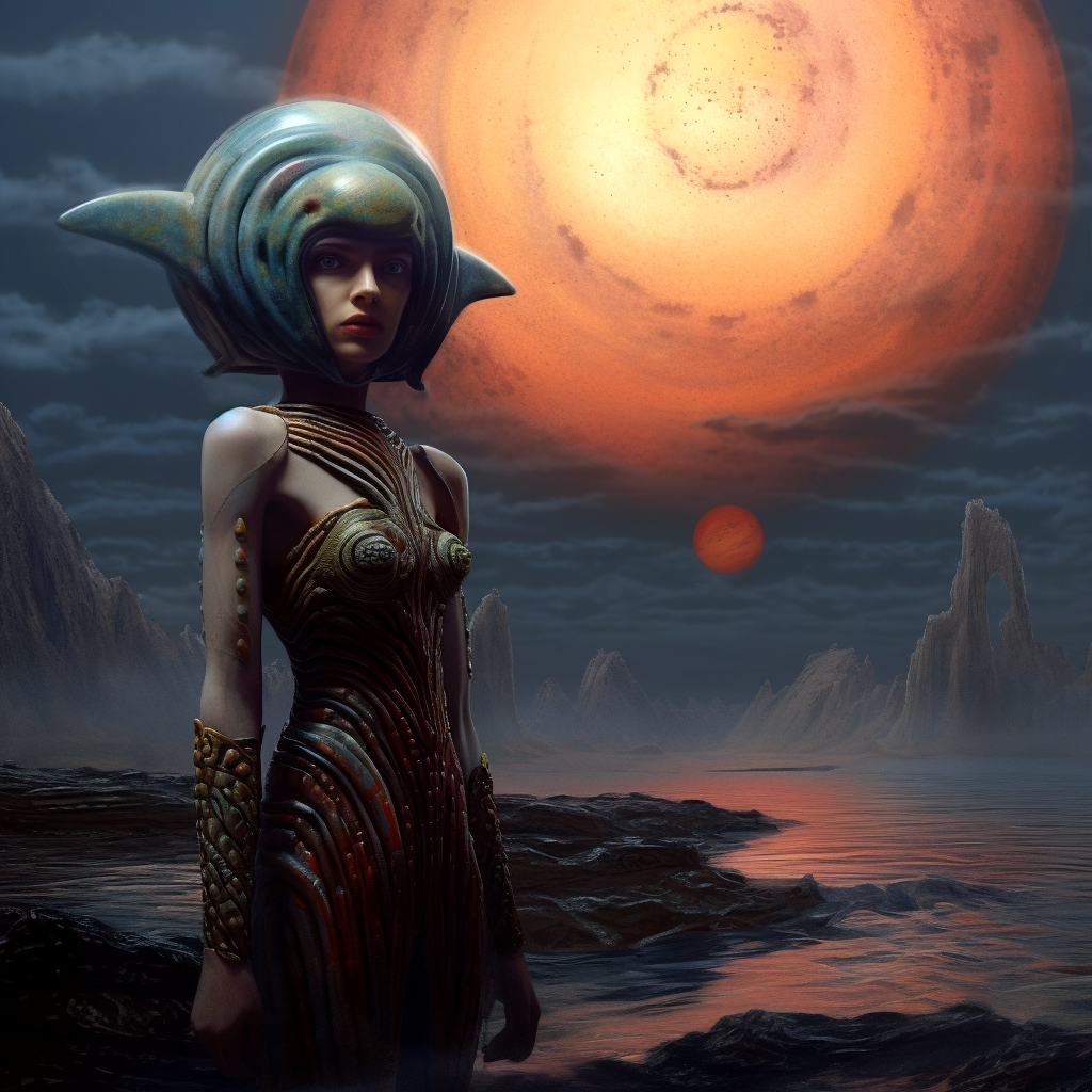 Midjourney prompt: fantastic planet, sharpen, orientalist...