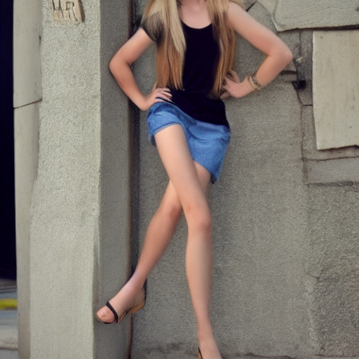 Stable Diffusion prompt: 20 year old woman, straight blon...