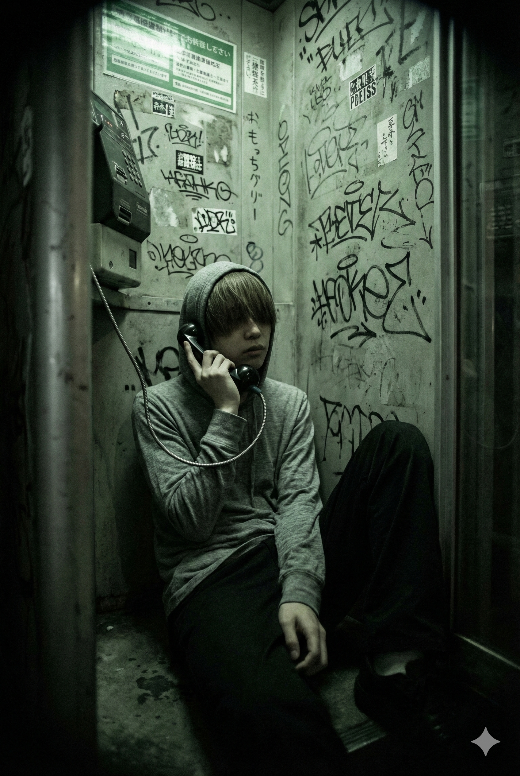 ChatGPT Image prompt: Cinematic urban portrait with a gri...