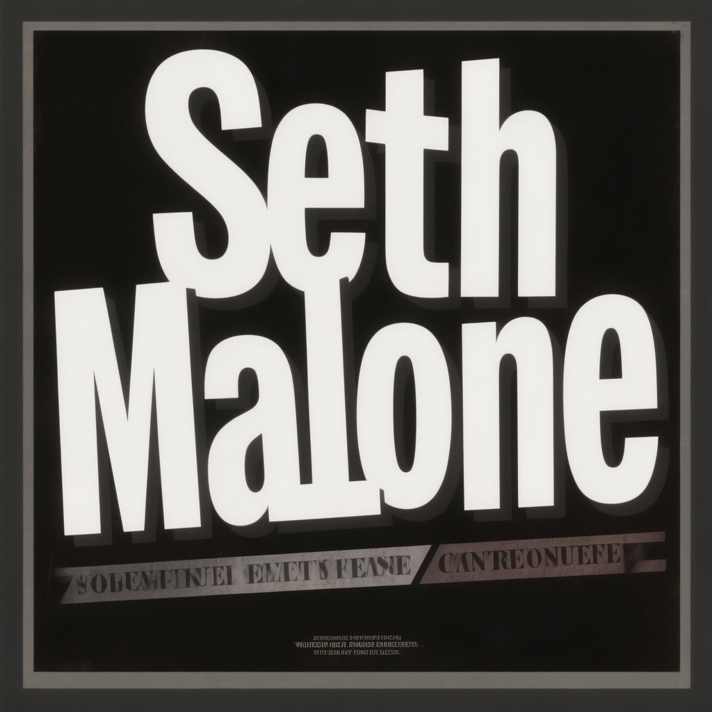 Hunyuan prompt: Render the text “Seth Malone” as the pri...