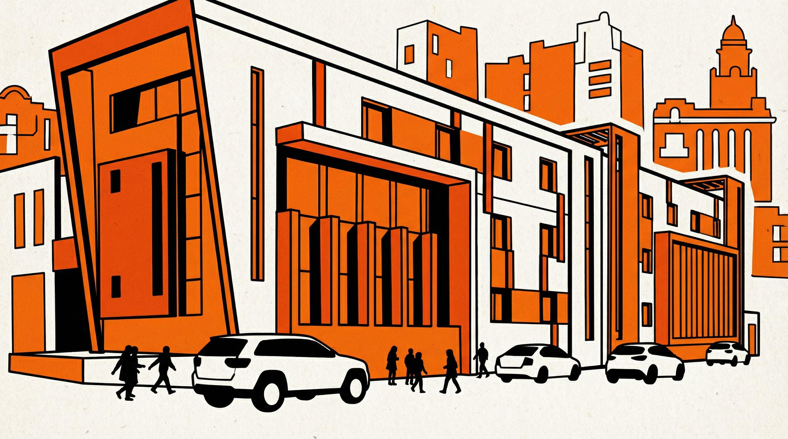 Nano Banana prompt: vector drawing of an old building in ...