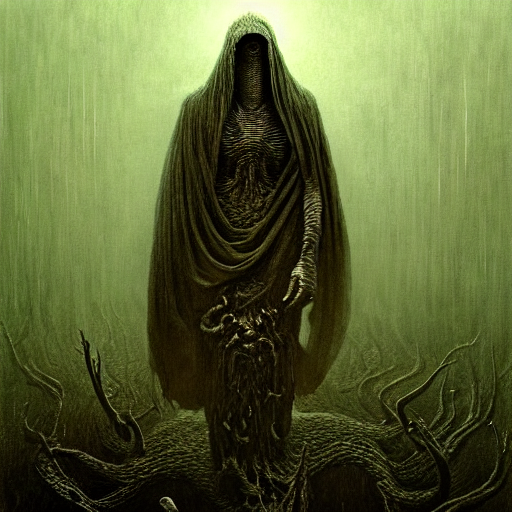 Stable Diffusion prompt: a feeling of dread, the personif...