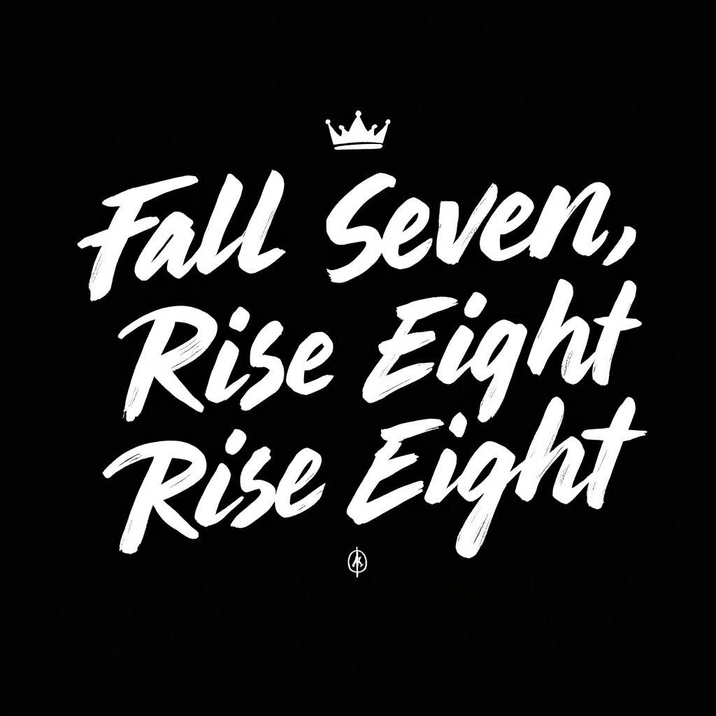 FLUX prompt: “Fall Seven, Rise Eight — Still Slayin’.” S...