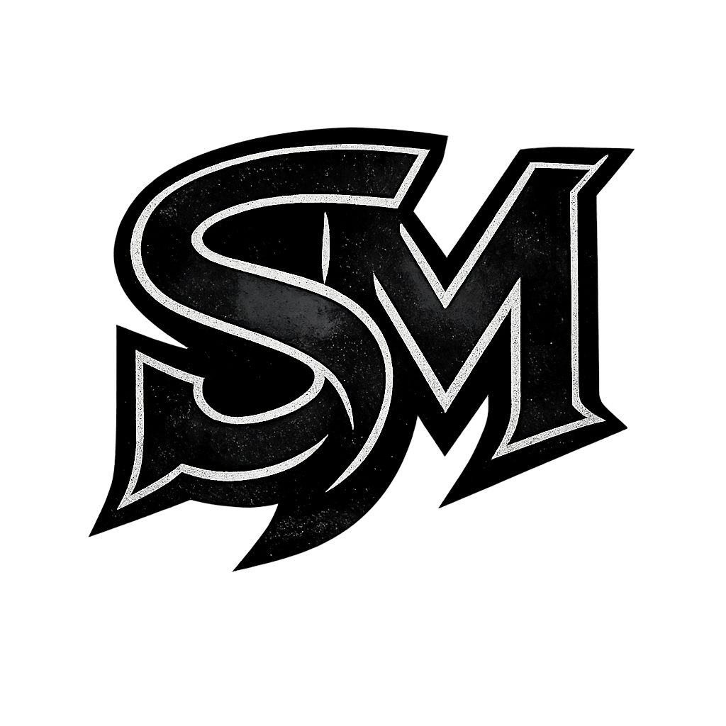 ChatGPT Image prompt: The letters “SM” designed as a crea...