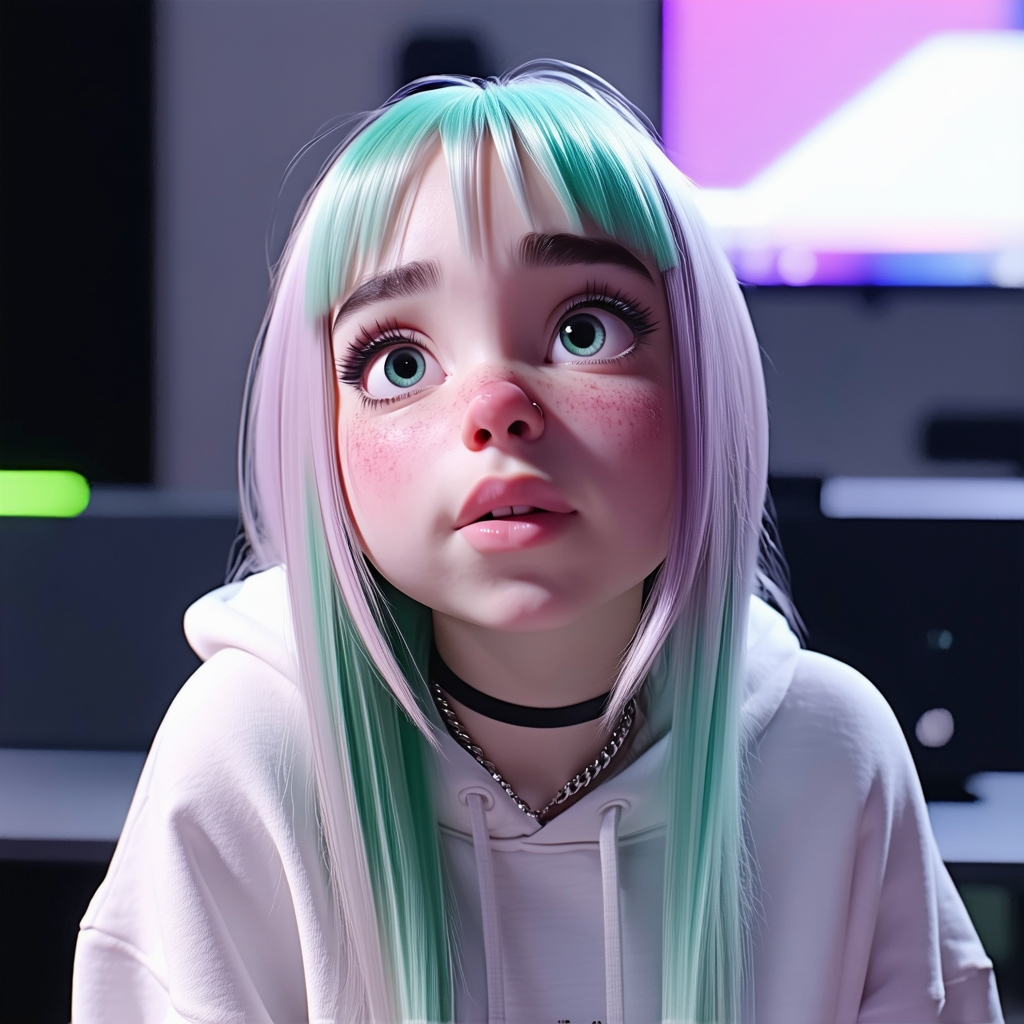 Stable Diffusion prompt: billie eilish 4K UltraReal 3d im...